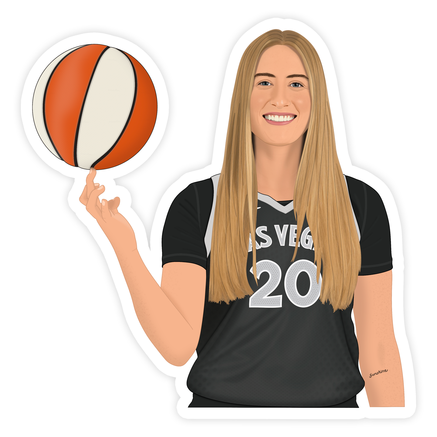 Kate Martin Las Vegas Aces WNBA Sticker – Trimmings