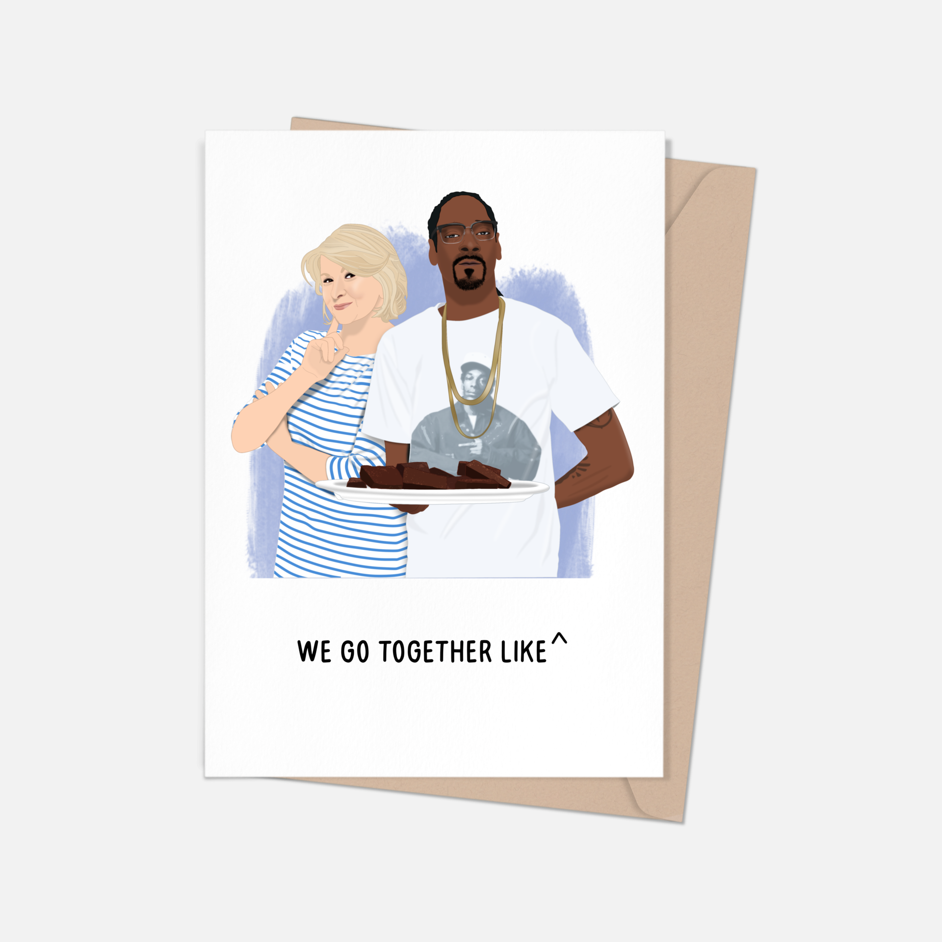 Martha Stewart and Snoop Dogg Friendship Greeting Card – Trimmings