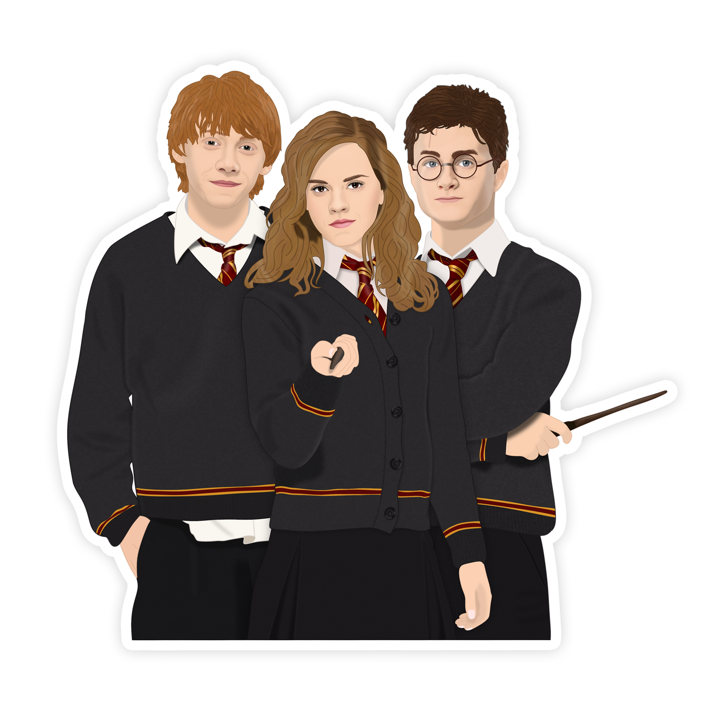 Harry Potter Golden Trio Sticker – Trimmings